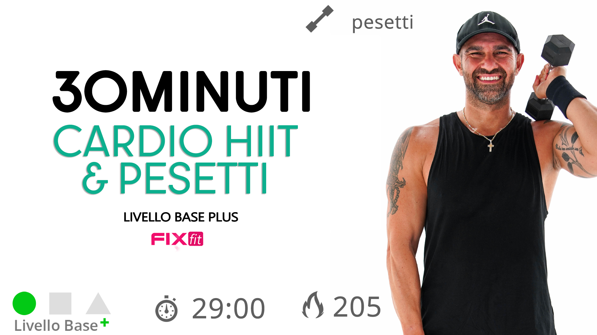 Esercizi Per Dimagrire e Tonificare: Cardio HIIT + Pesetti