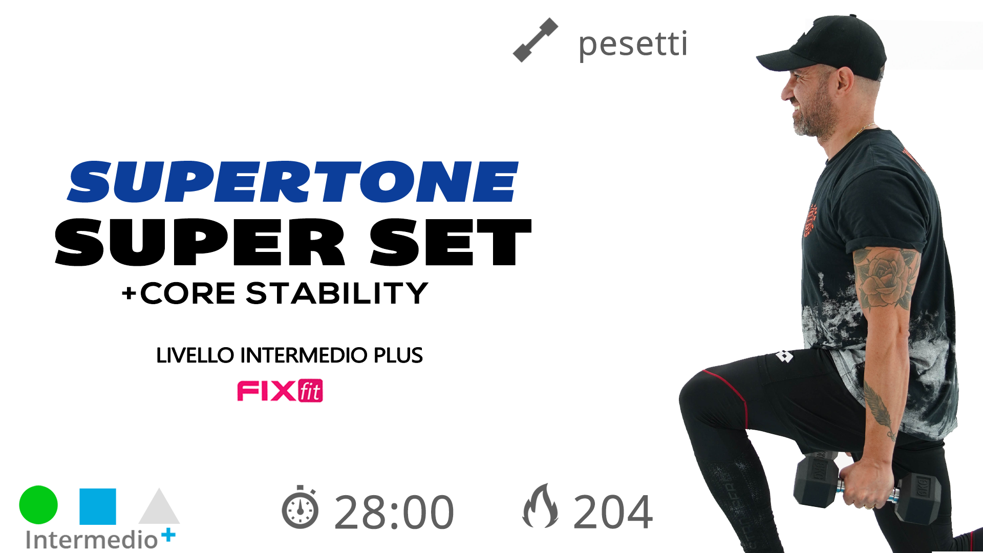 SuperTone in Superset Total Body e Core (Allenamento Senza Salti)